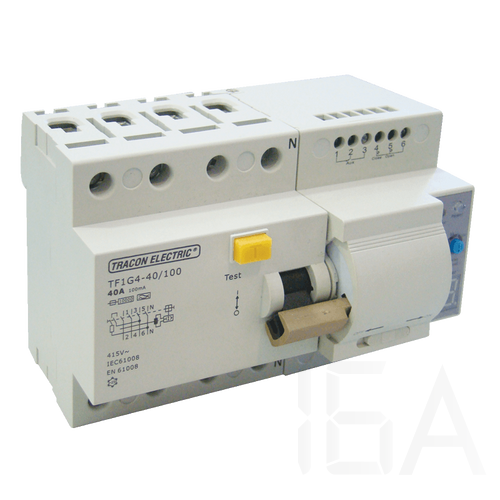 Tracon Áram-védőkapcsoló (FI relé) visszakapcsoló automatikával TFIG 4P ...