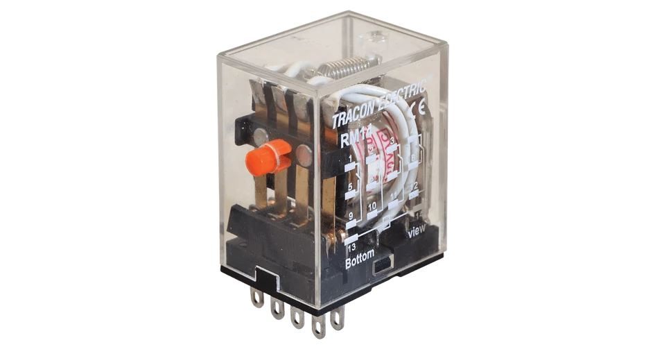 Tracon Miniatűr relé 4xCO váltóérintkező 3A-es 12V-os DC, RM14-12DC