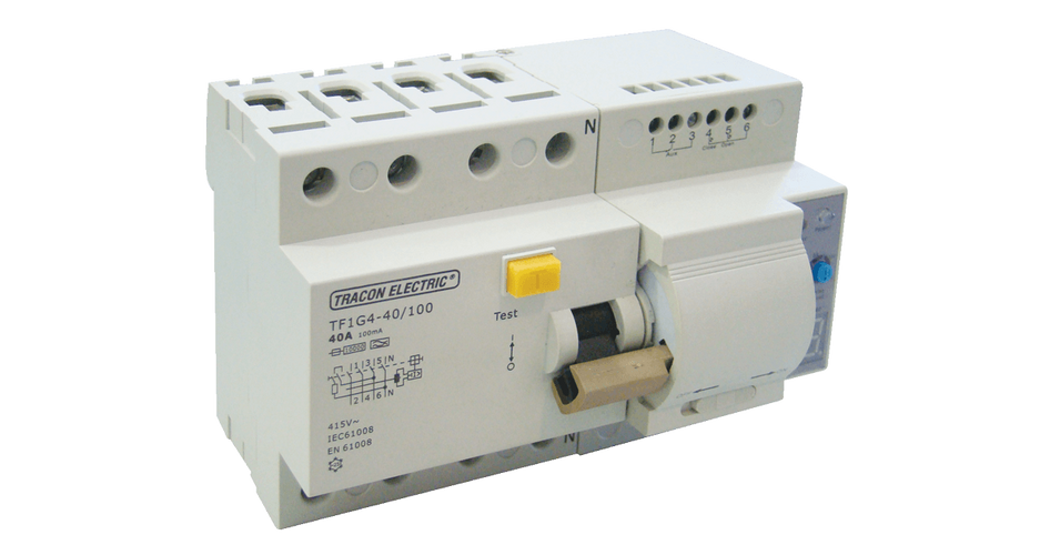 Tracon Áram-védőkapcsoló (FI relé) visszakapcsoló automatikával TFIG 4P ...
